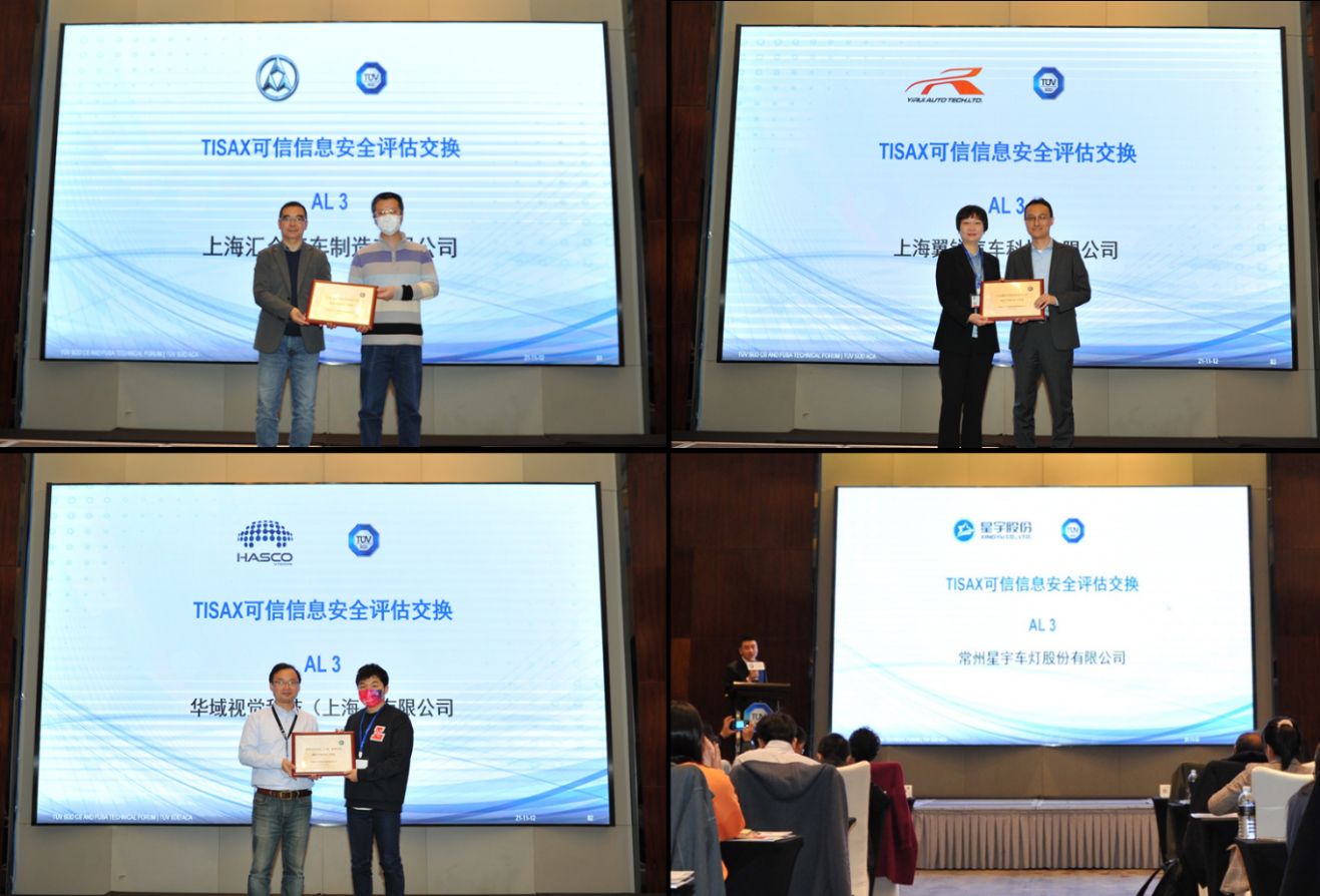 TÜV SÜD Issues TISAX AL3 Assessment Labels to Four Automotive-Related ...